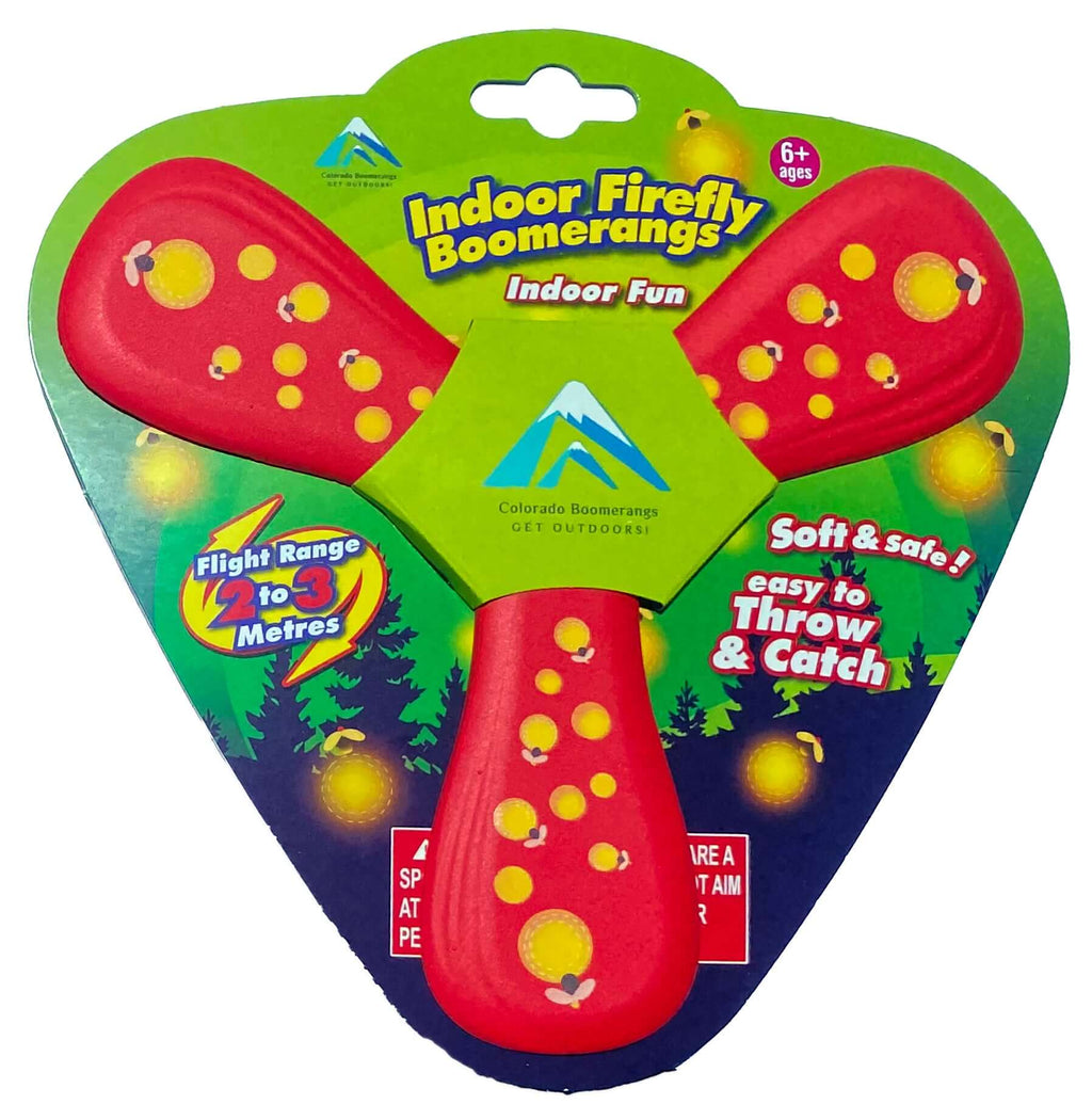 Indoor Firefly Boomerangs - Blue or Red - Fun indoor foam boomerangs ...