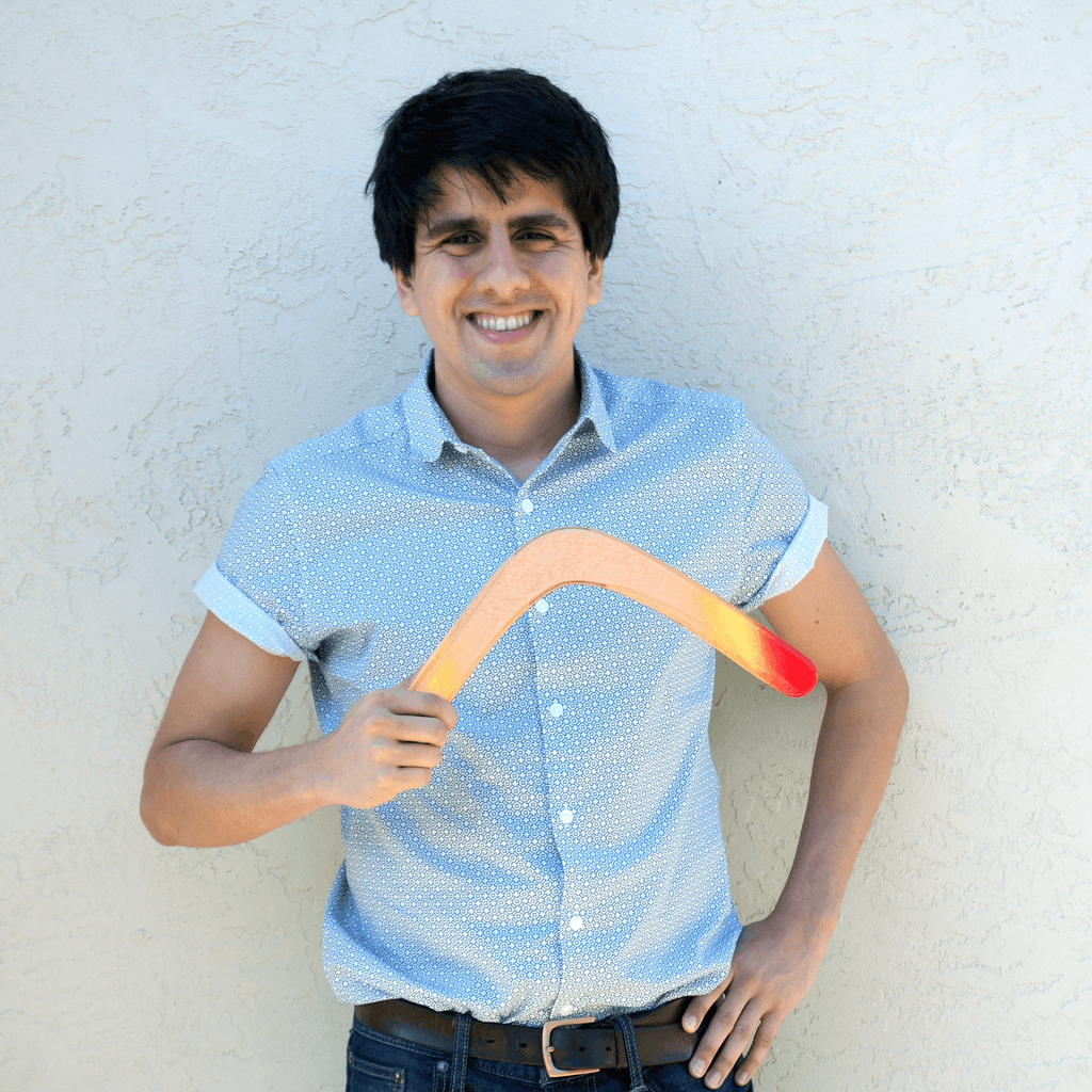 Glacier Wooden Boomerangs - beginner returning boomerang in traditional ...